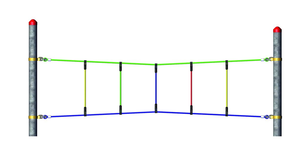 Slackline, for steel posts - Huck